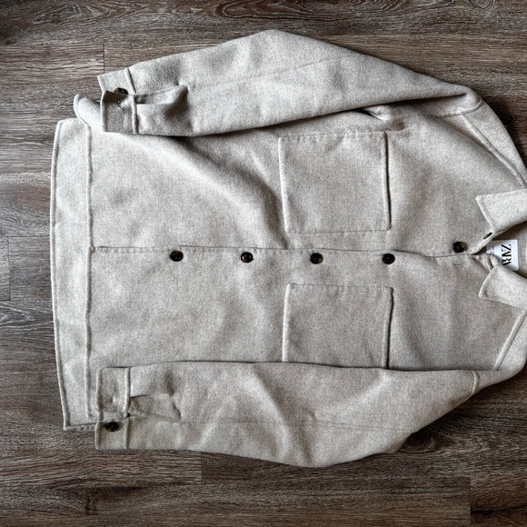 Zara | Jackets & Coats | Zara Wool Blend Shirt Jacket | Poshmark
